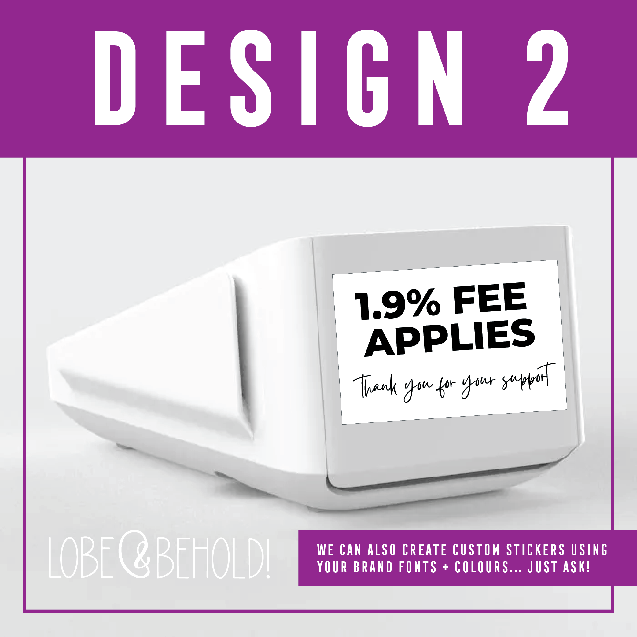 square card reader stickers